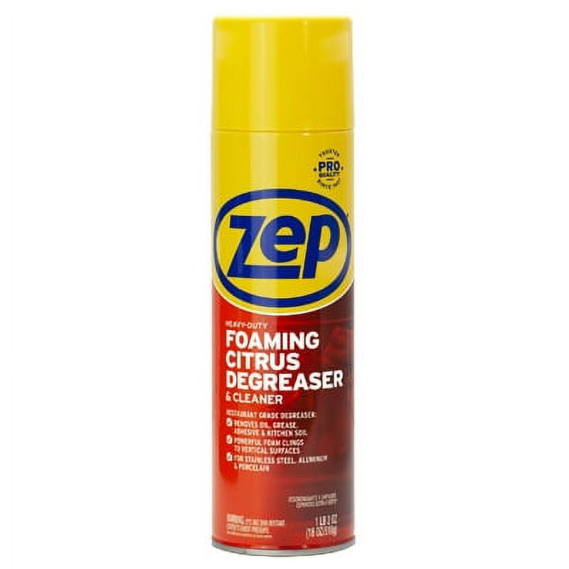 Zep 18 OZ Heavy Duty Foam Degreaser Cuts Through Grease Dirt & Grime P, Each - Walmart.com
