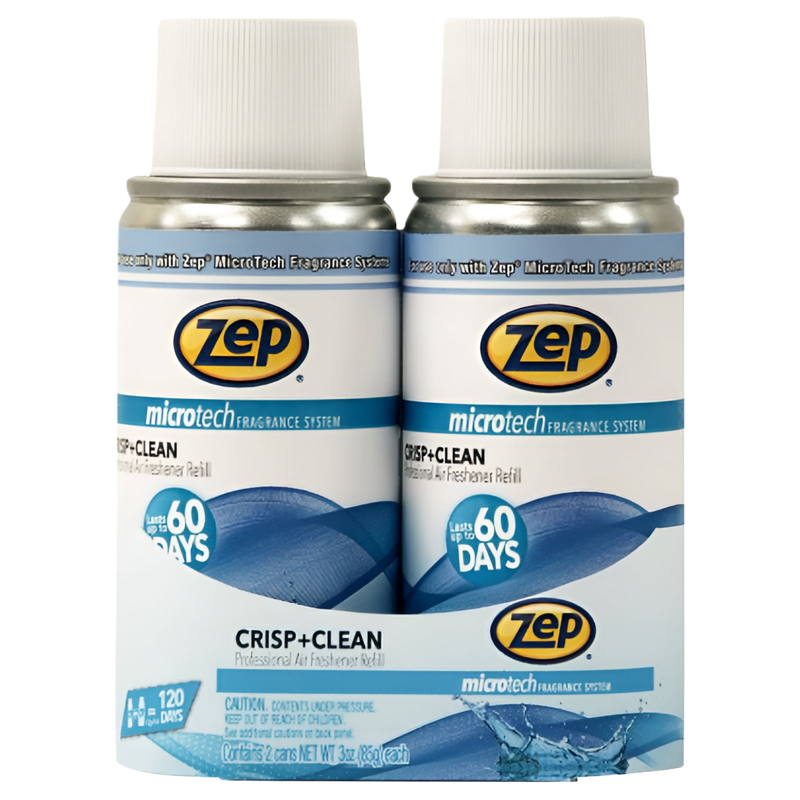 Zep 2 Pack 3 OZ Crisp & Clean Fragrance Refill Deodorizer Spray, Odor ...