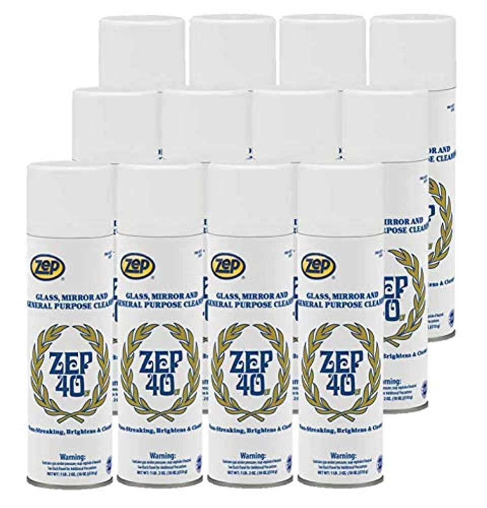 Zep 40 LV Non-Streaking Cleaner Aerosol, 18 oz, Glass/General Purpose ...