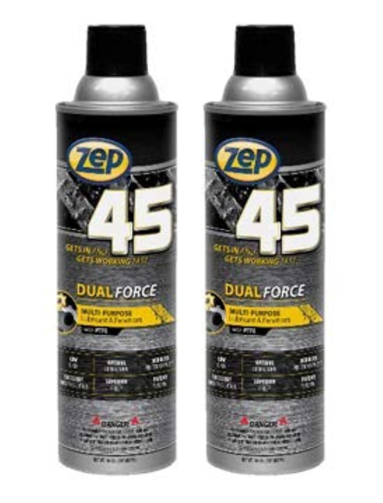 Zep 45 Dual Force Lubricant and Penetrant Aerosol - 14 oz (Pack of 2 ...
