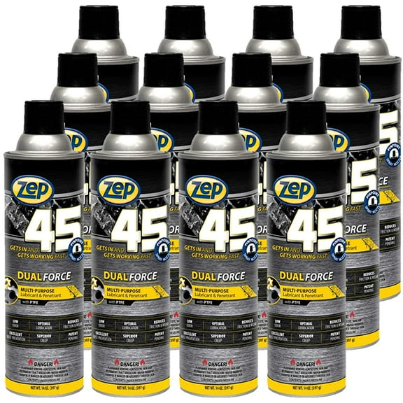 Zep 45 Dual Force Lubricating Oil Spray, Multipurpose Metal Penetrating ...