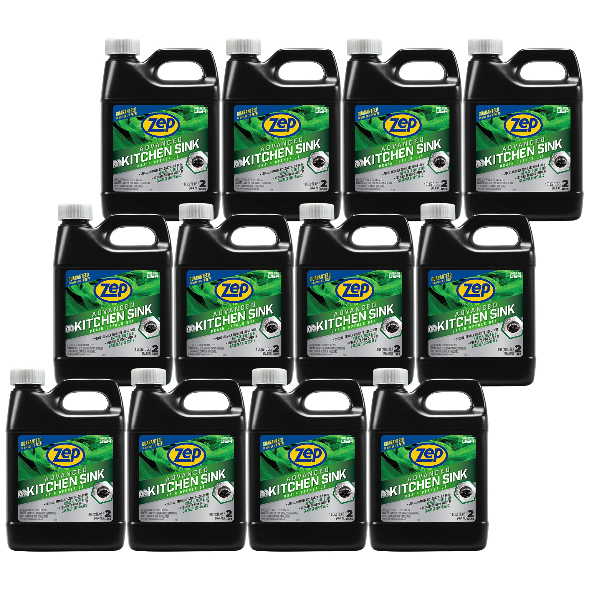 Zep Advanced Kitchen Drain Opener 32 oz (Case of 12) U49710 ...