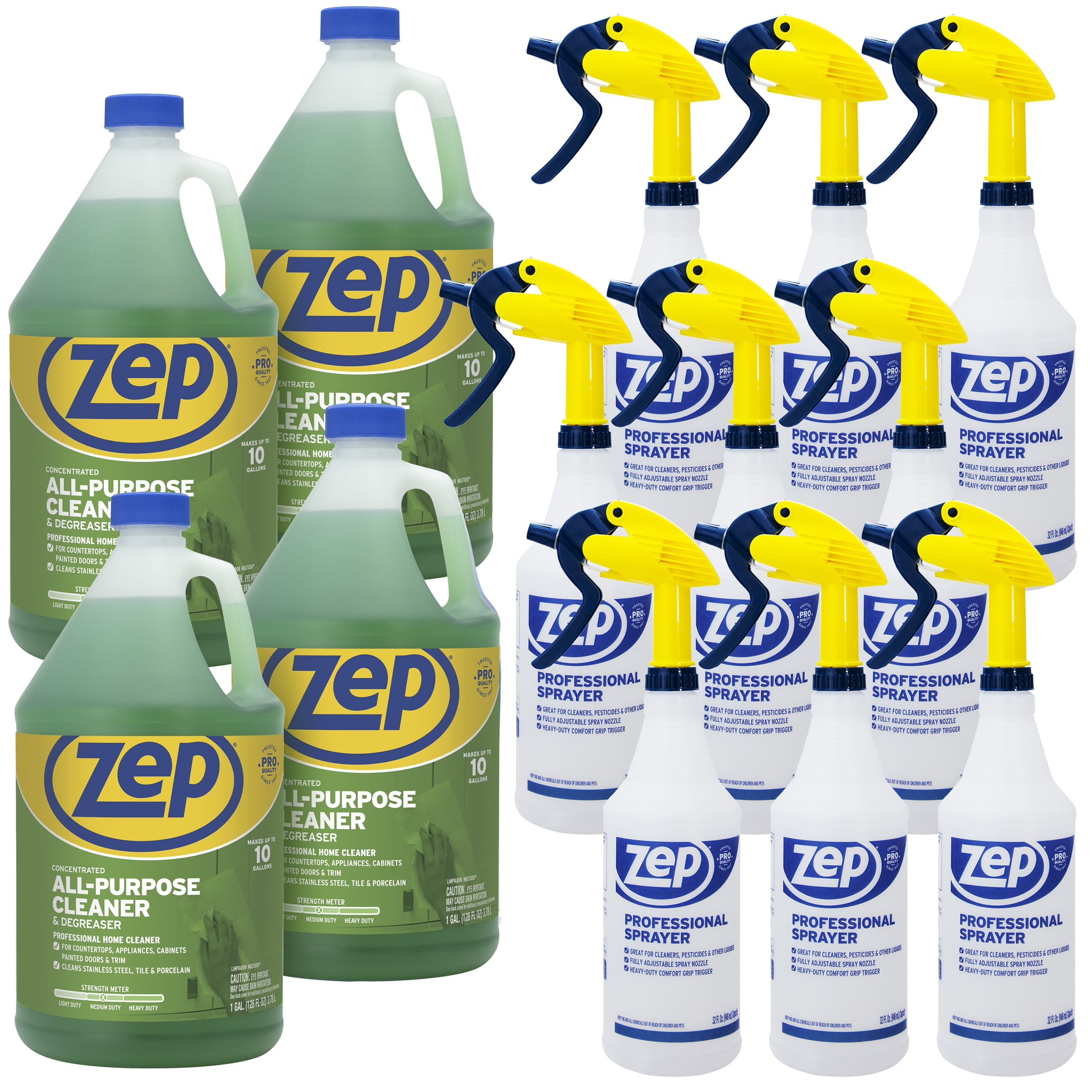 Zep All-Purpose Cleaner and Degreaser Concentrate 1 Gal (Case of 4 ...