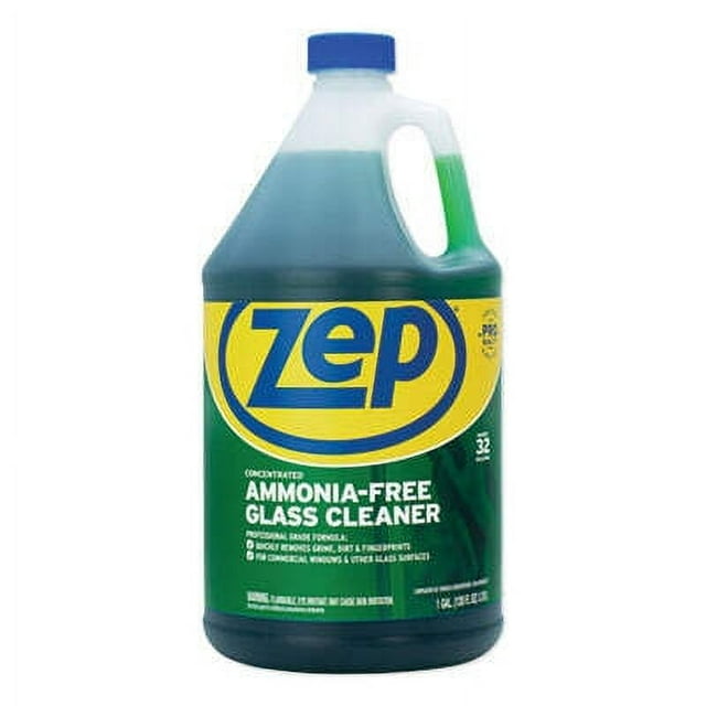 Zep 1 Gallon Ammonia-Free Window Glass Cleaner with Spray, Pleasant ...