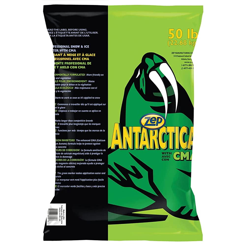 Zep Antarctica CMA Professional Snow and Ice Melt - 50 lb Bag (49 Bags ...