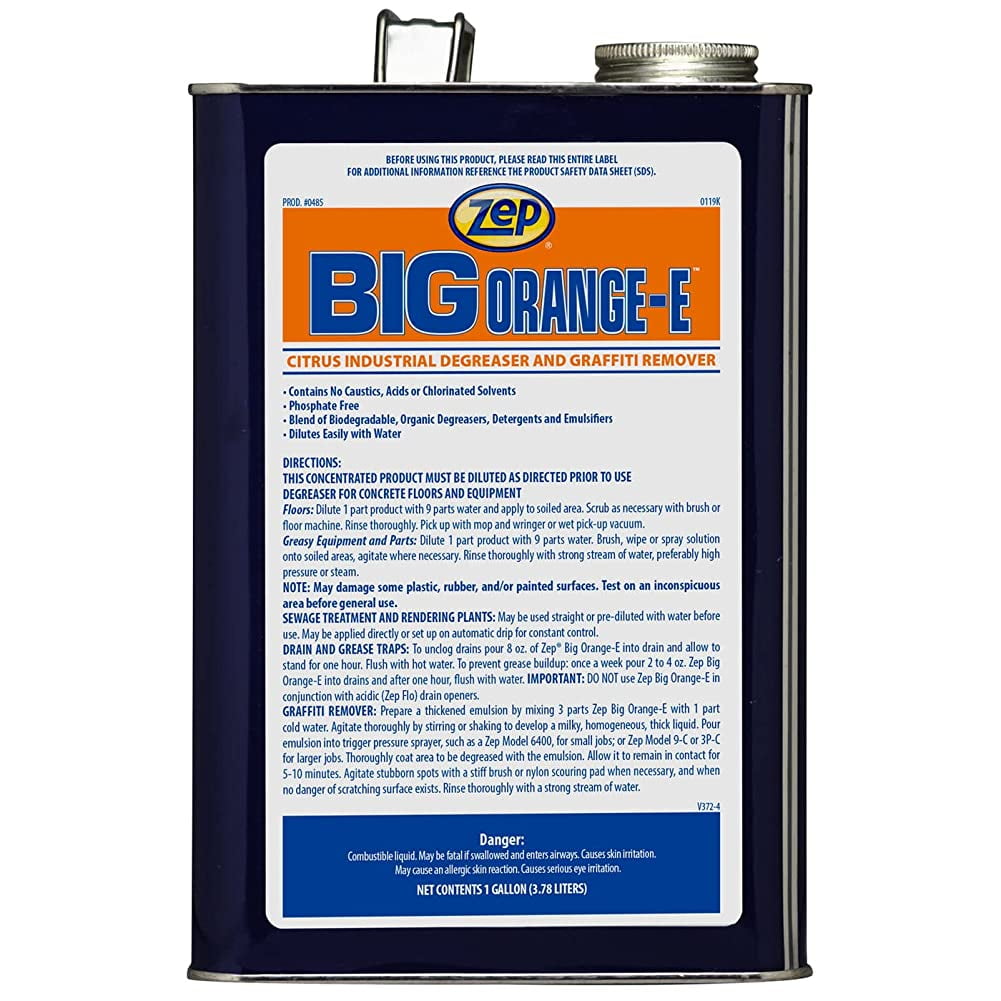 Zep Big Orange-E Citrus Industrial Degreaser and Graffiti Remover - 1 ...
