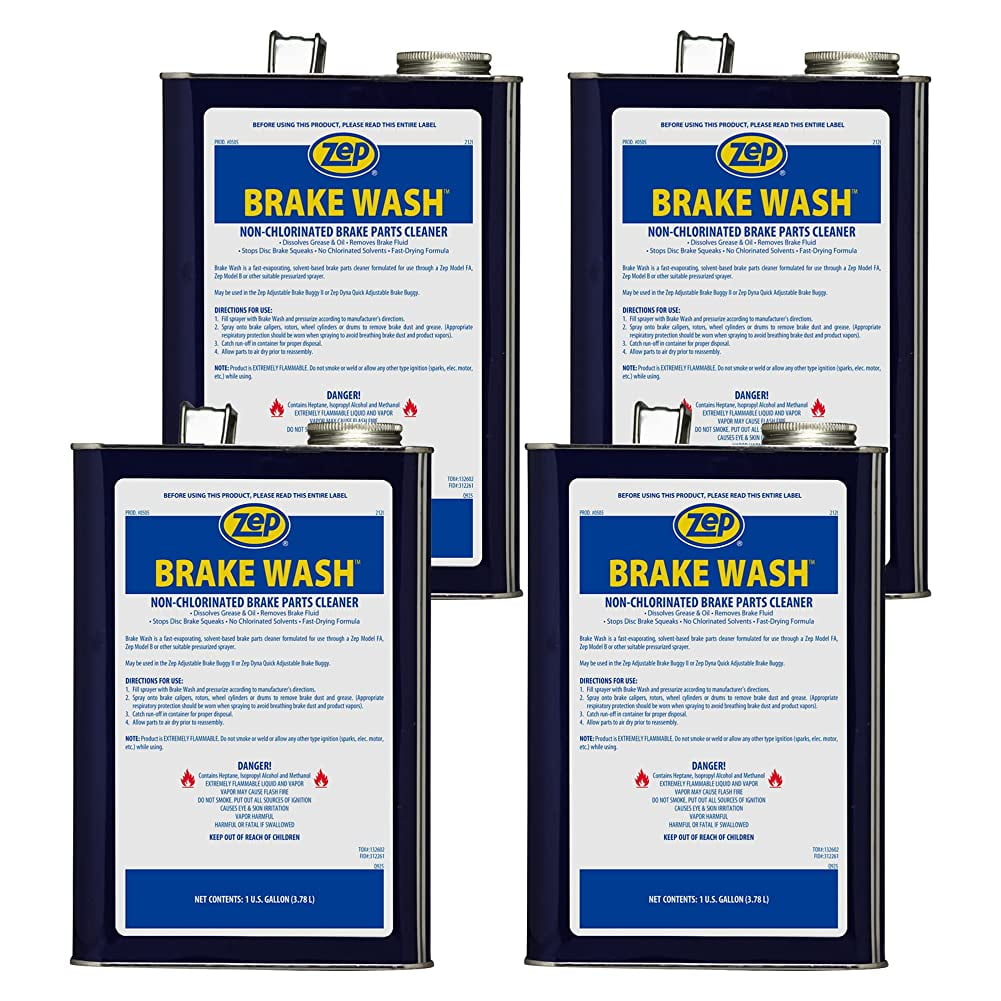 Zep Brake Wash Non-Chlorinated Brake Parts Cleaner - 1 Gallon (Case of ...