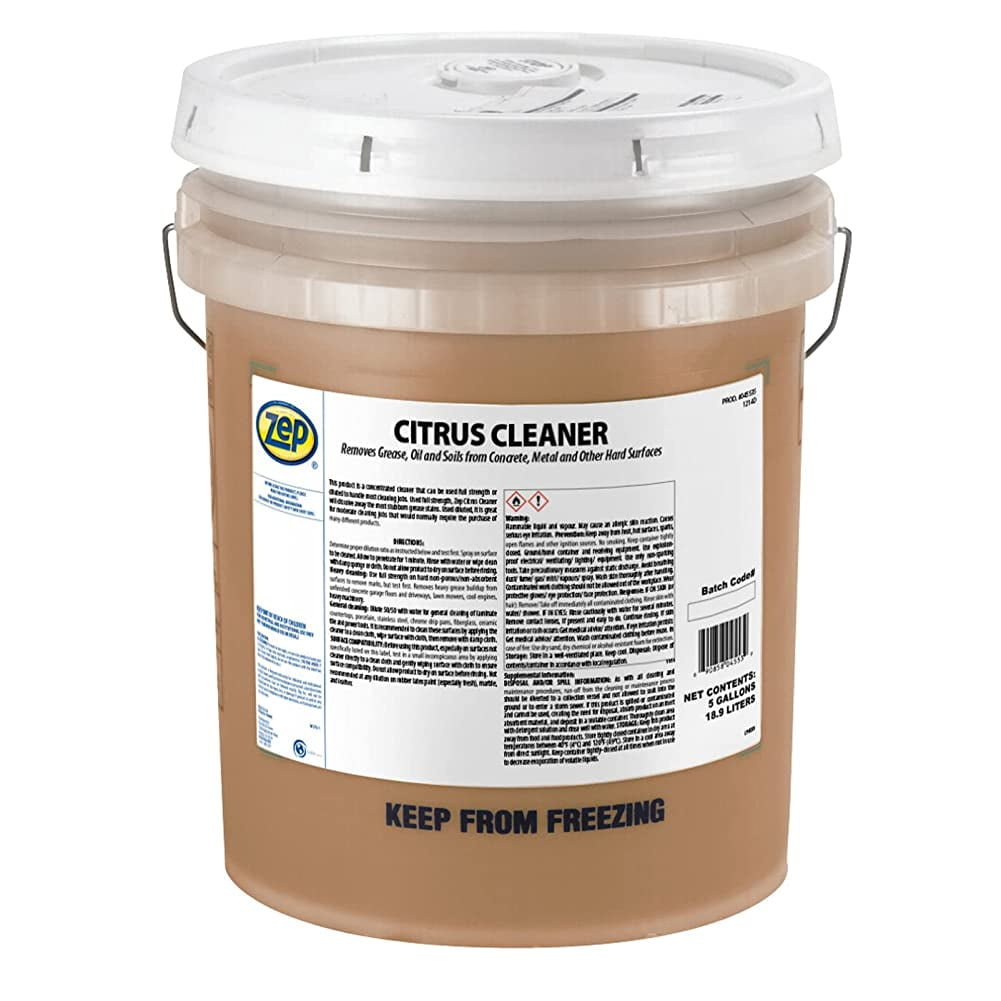 Zep Heavy Duty Citrus Degreaser Cleaner, Multipurpose, 5 Gallon, For ...