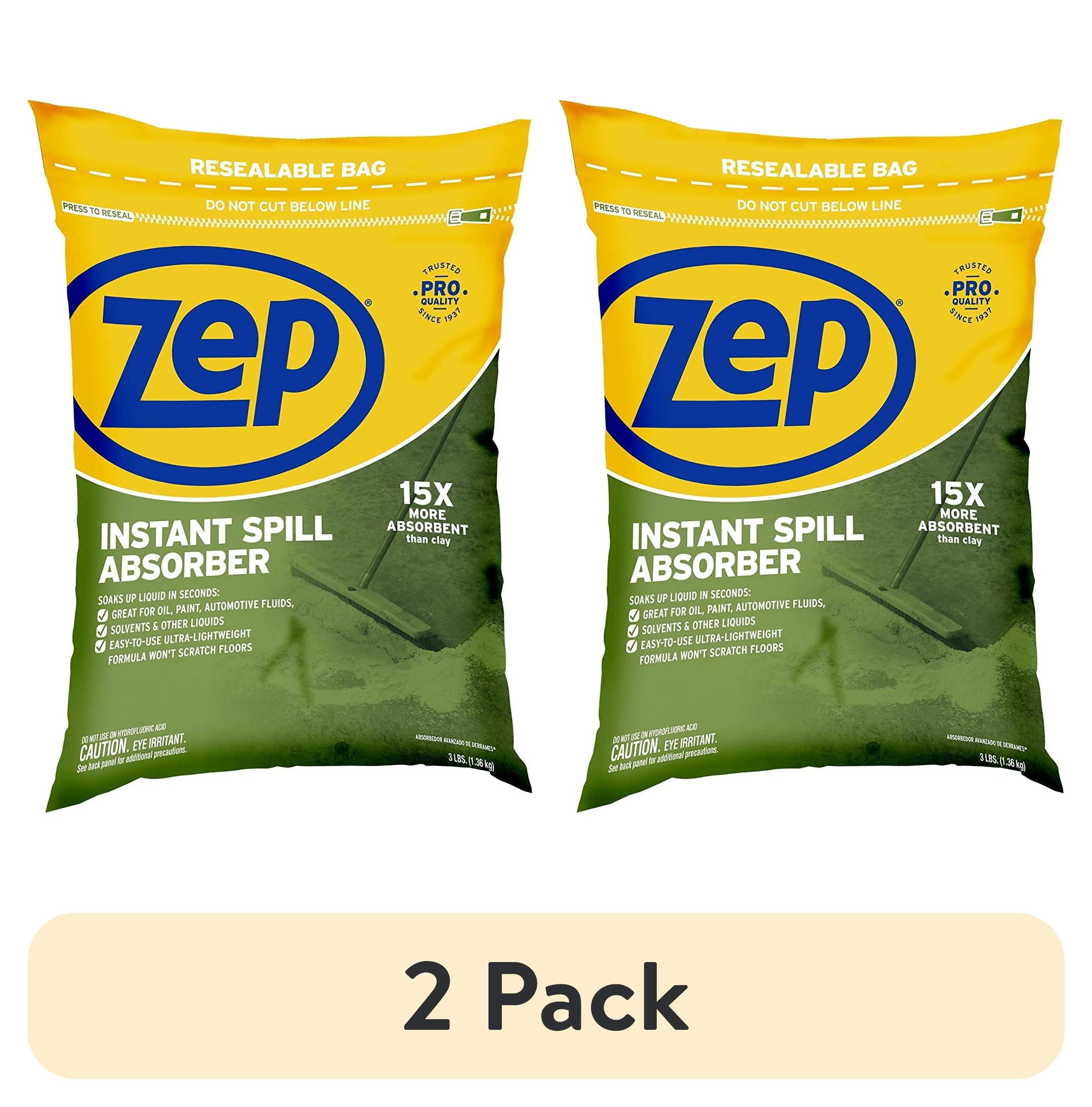 (2 pack) Zep Commercial Instant Spill Multipurpose Absorber 3lb/48 ounce bag, Absorbents ...