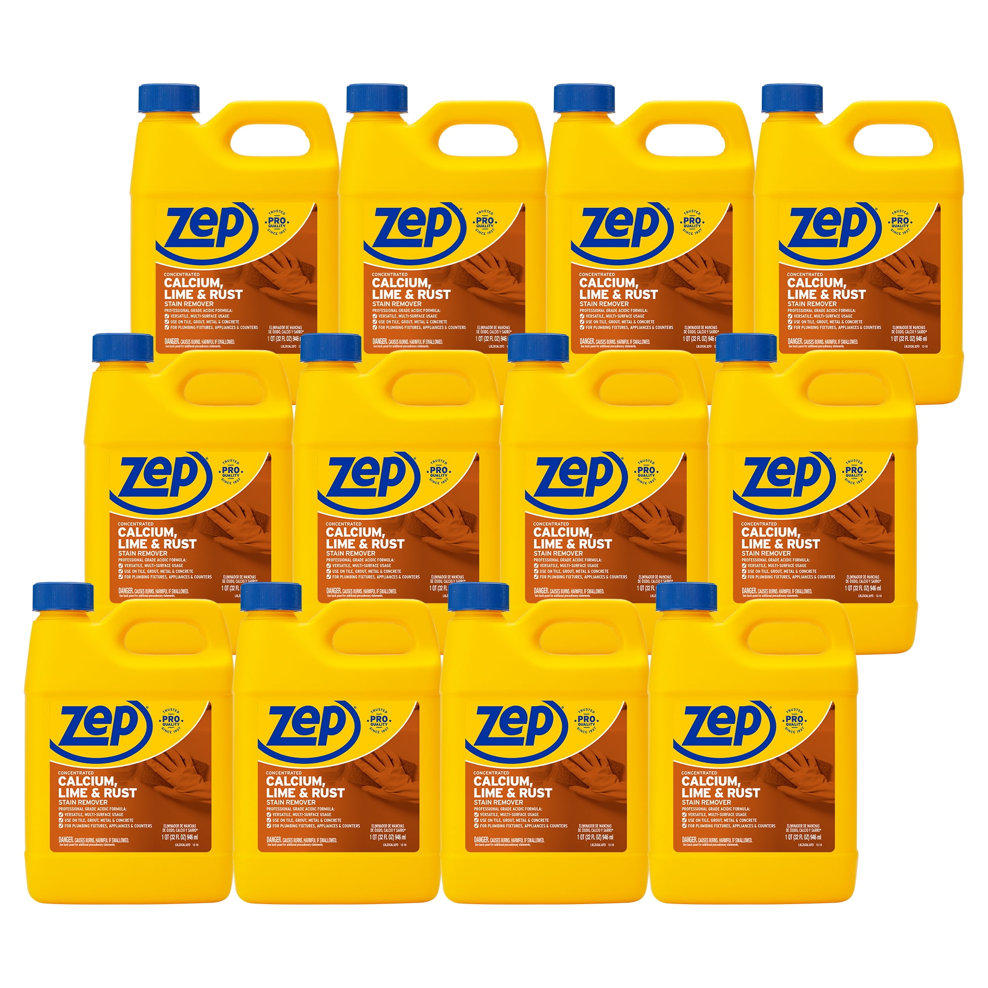 Zep Concentrated Calcium, Lime And Rust Remover - 32 oz (Case of 12 ...