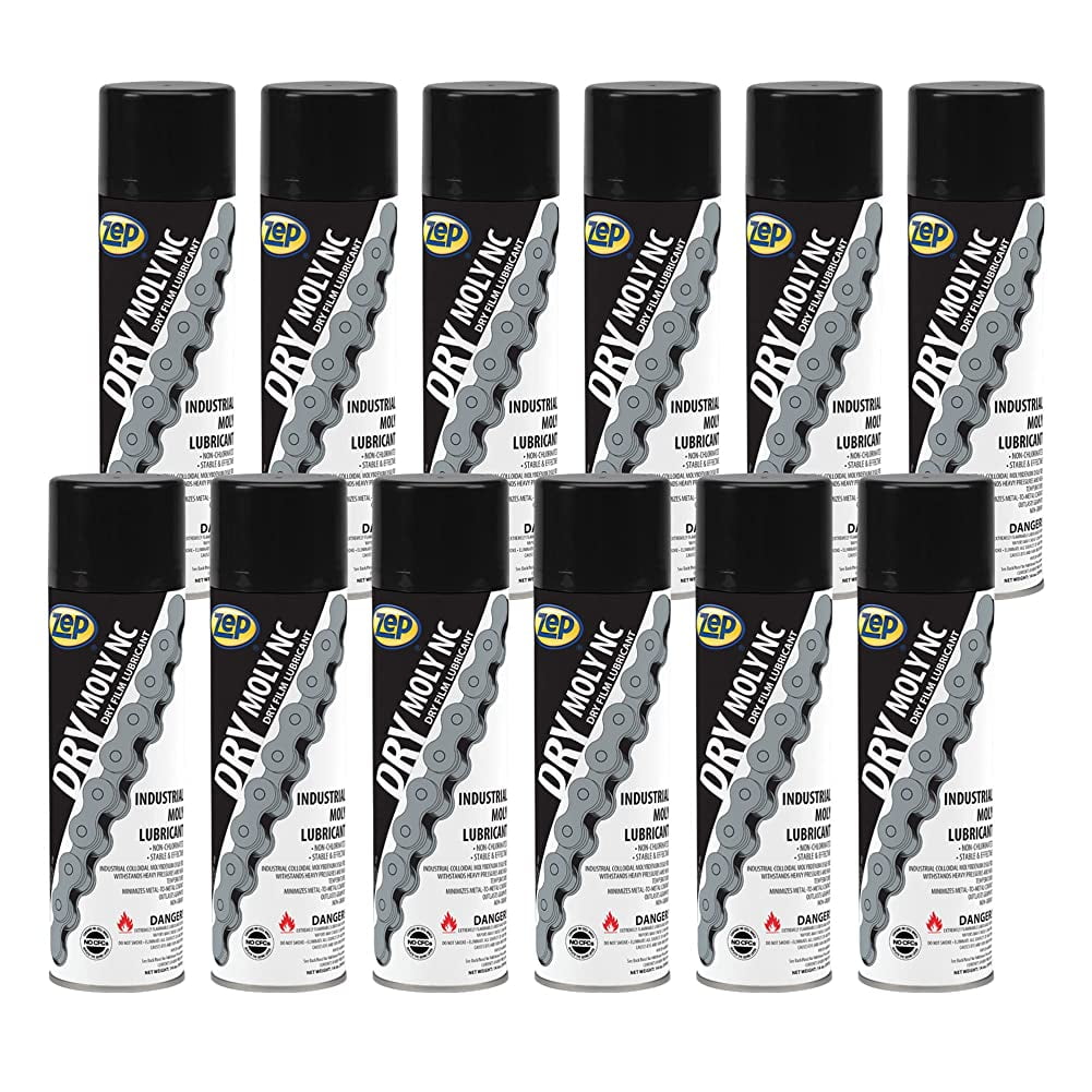 Zep Dry Moly NC Dry Film Lubricant - 14 oz (Case of 12) 10601 - Reduces ...