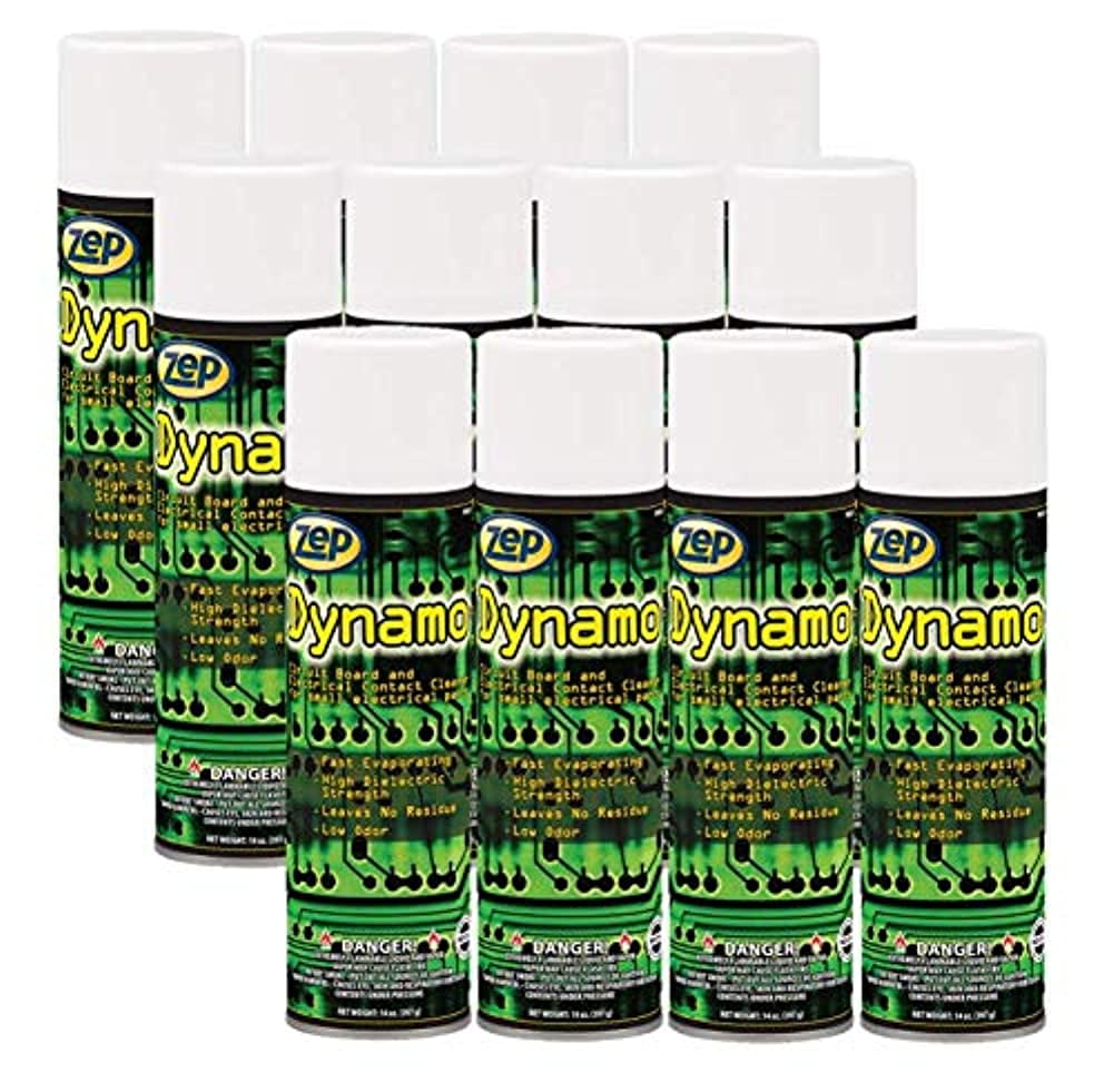 Zep Dynamo Circuit Board and Electrical Contact Cleaner, 14 oz, Case of ...