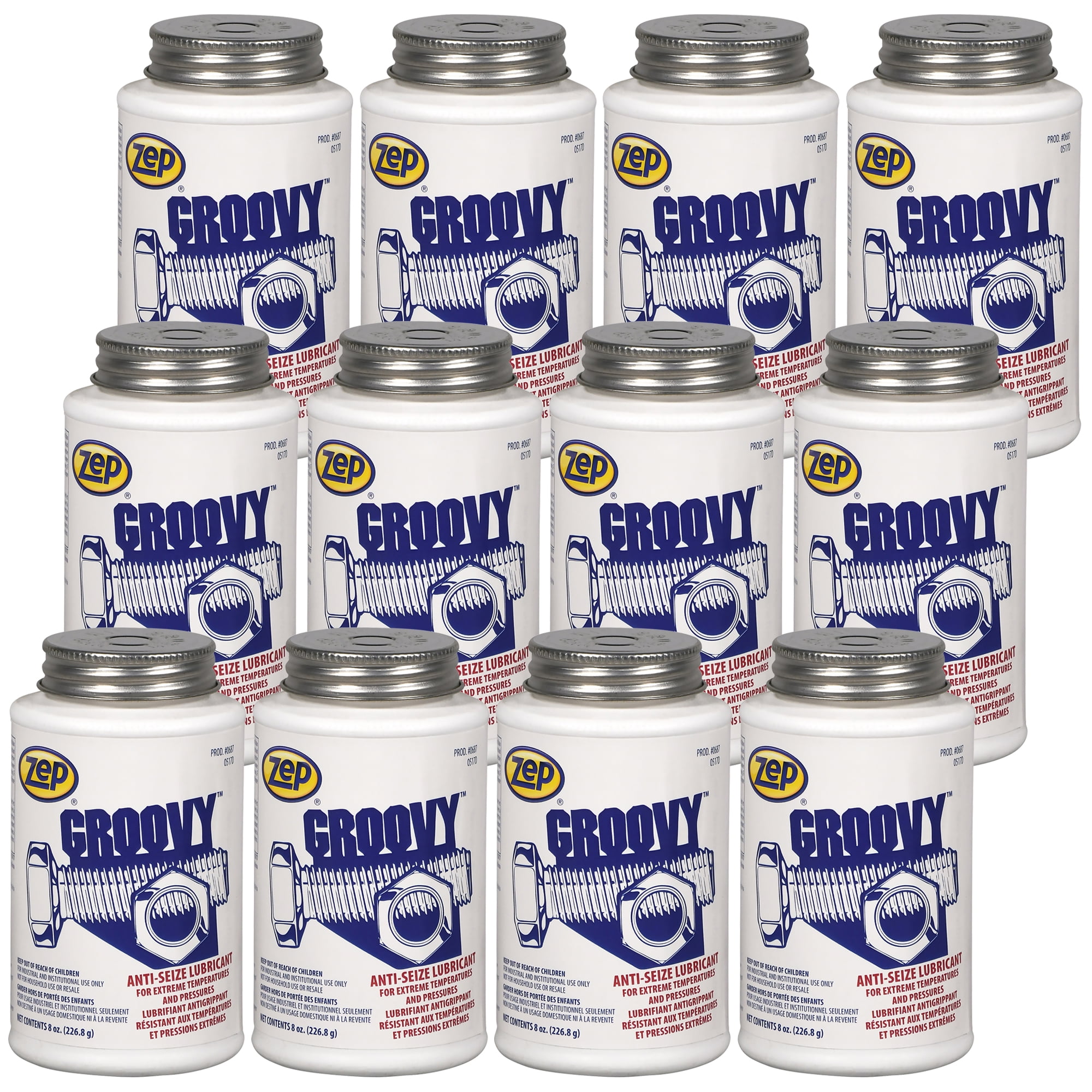 Zep Groovy Anti-Seize Lubricant - 8 oz (Case of 12) 68701 - Prevents ...