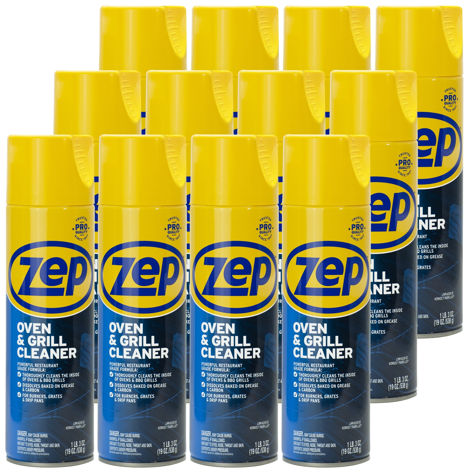 Zep Oven and Grill Cleaner, 19 oz, Case of 12, Dissolves Grease and ...