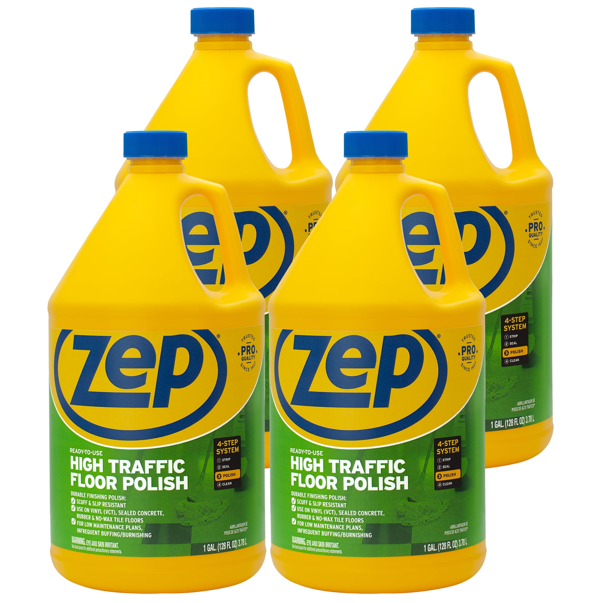 Zep High Traffic Floor Polish - 1 Gal (Case of 4) - Resilient for VCT ...