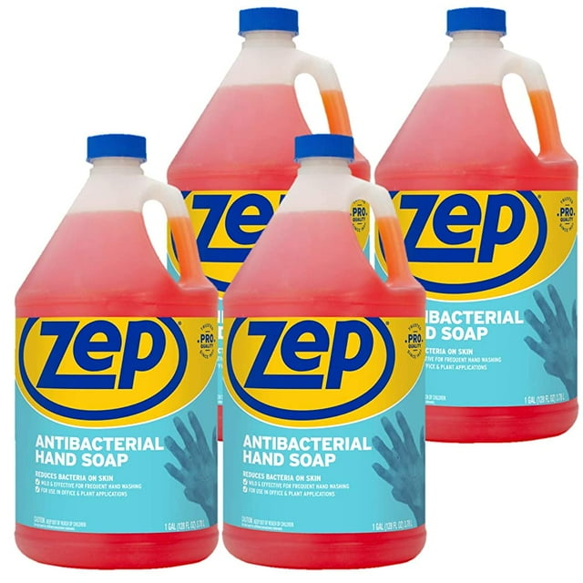 Zep Industrial Antibacterial Liquid Hand Soap Cleaner - 1 Gallon (Pack ...