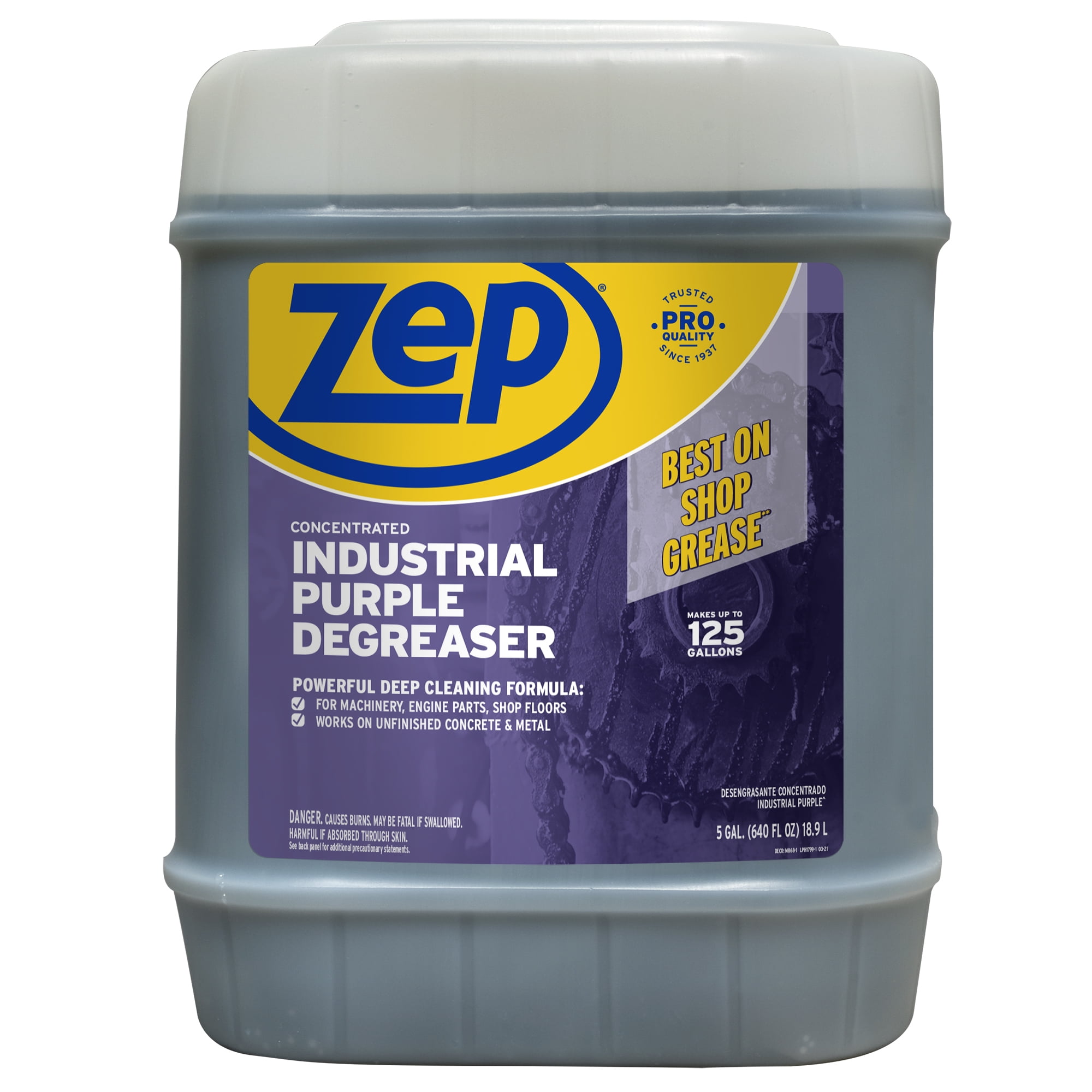 Zep Industrial Purple Cleaner and Degreaser Concentrate, 5 Gallon ...