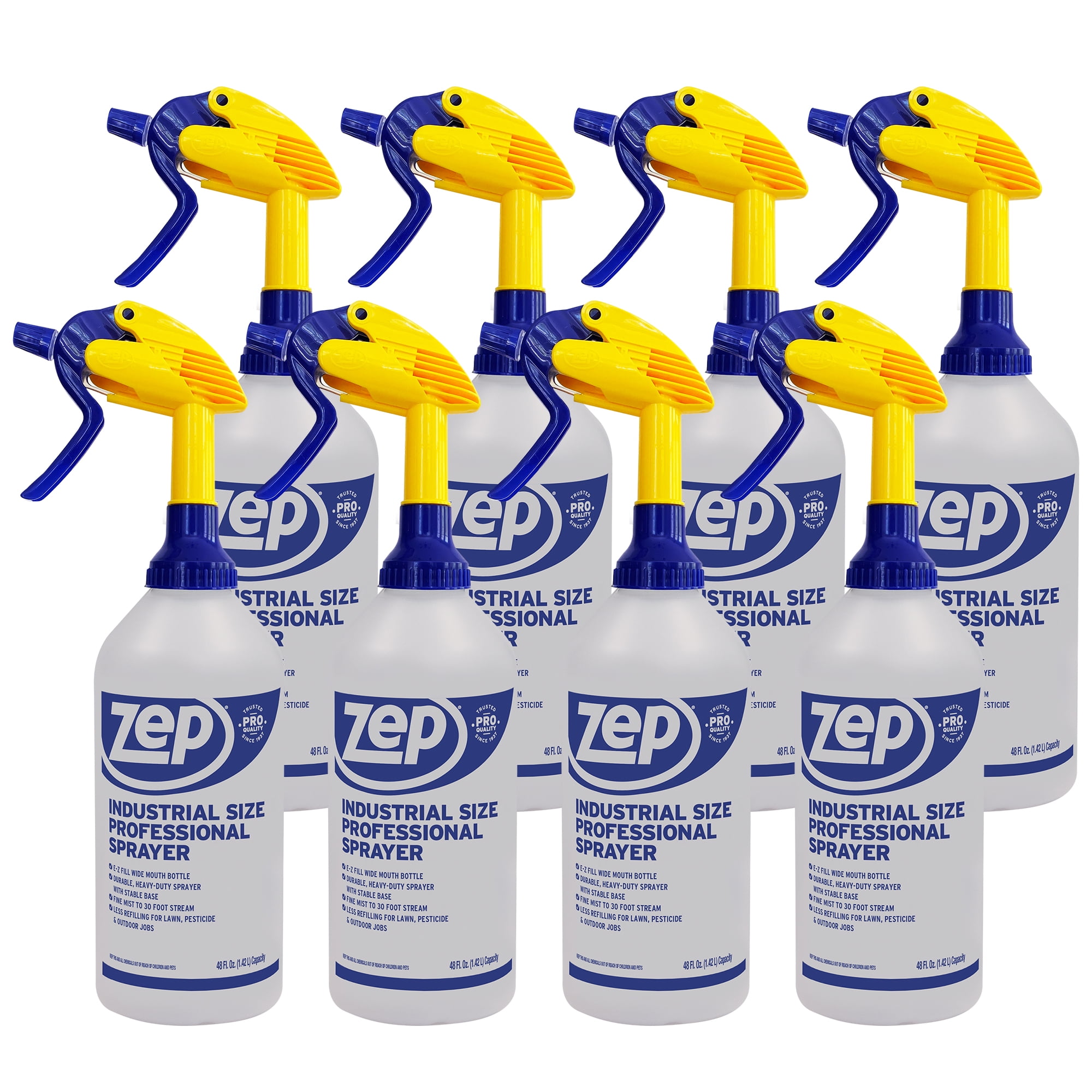 Zep Industrial Sprayer Bottle, 48 oz, Heavy Duty Adjustable Nozzle, 30 ft Spray - Walmart.com