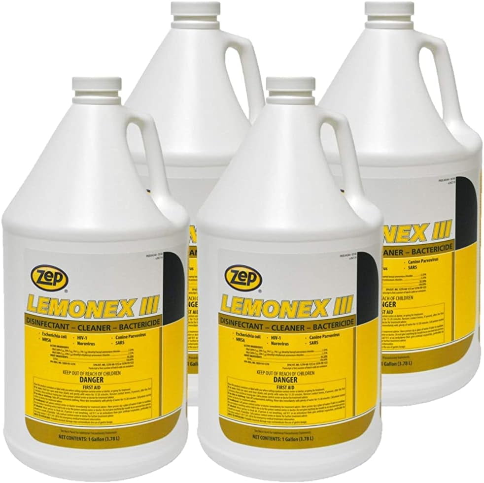 Zep Lemonex III Disinfectant Cleaner (Case of 4) - Walmart.com
