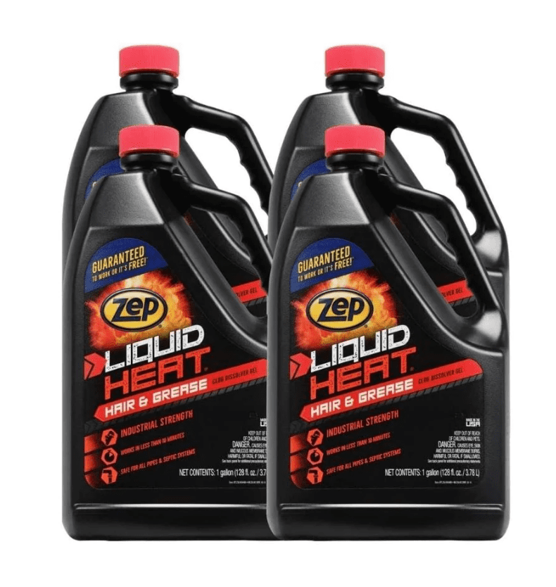 Zep Liquid Heat Clog Dissolver Gel, Industrial Strength, 1 Gallon Case ...