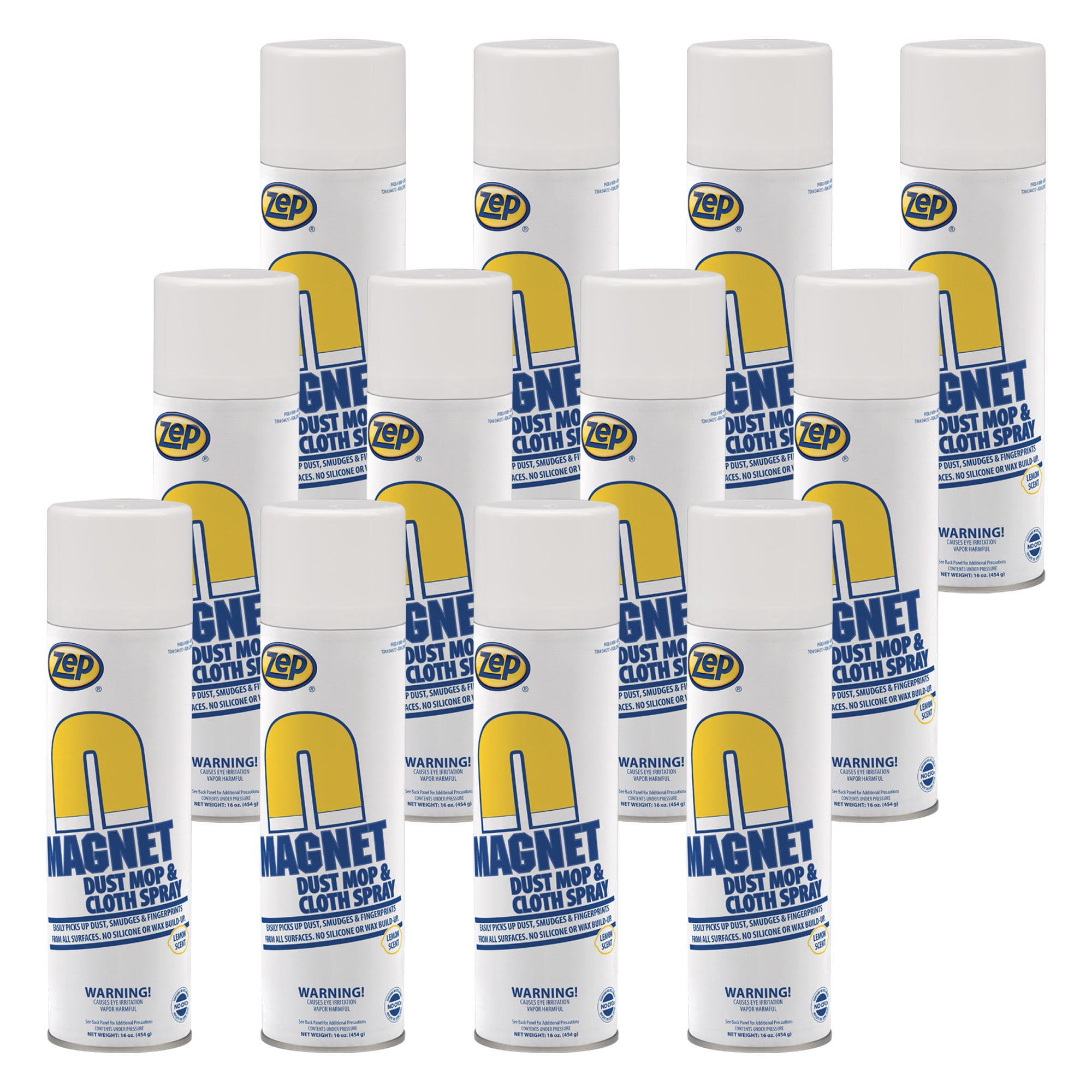 Zep Magnet Dust Mop and Cloth Spray- 16 oz (Case of 12) 8001 - Best Way ...