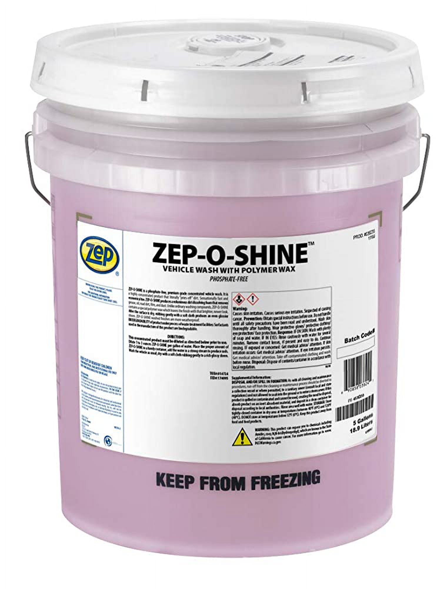 Zep-O-Shine Car Wash Concentrate – 5 Gallon (Each) 38235 – Wash & Wax ...