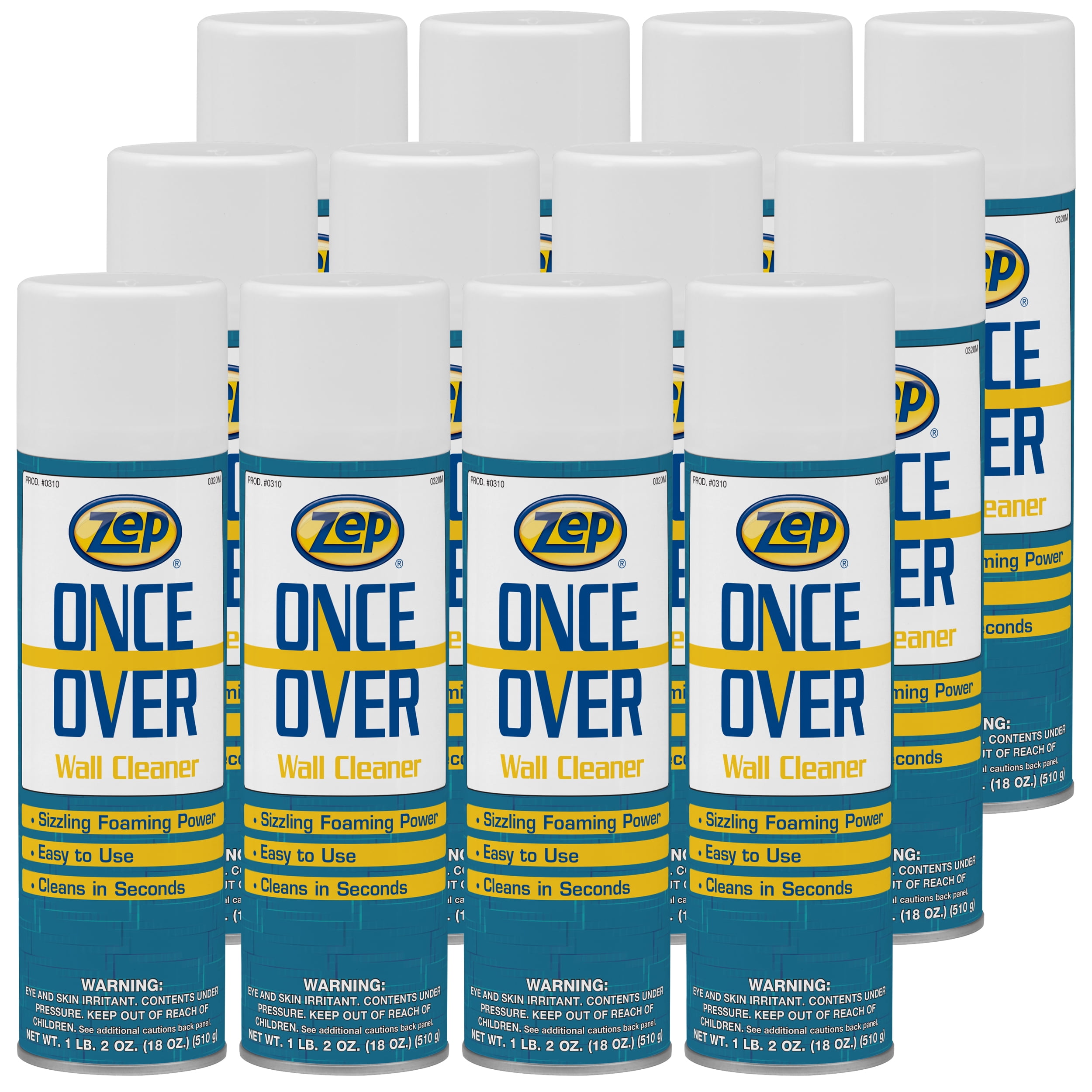 Zep Once Over Wall Cleaner - 18 oz (Case of 12) - 31001 - Sizzling ...