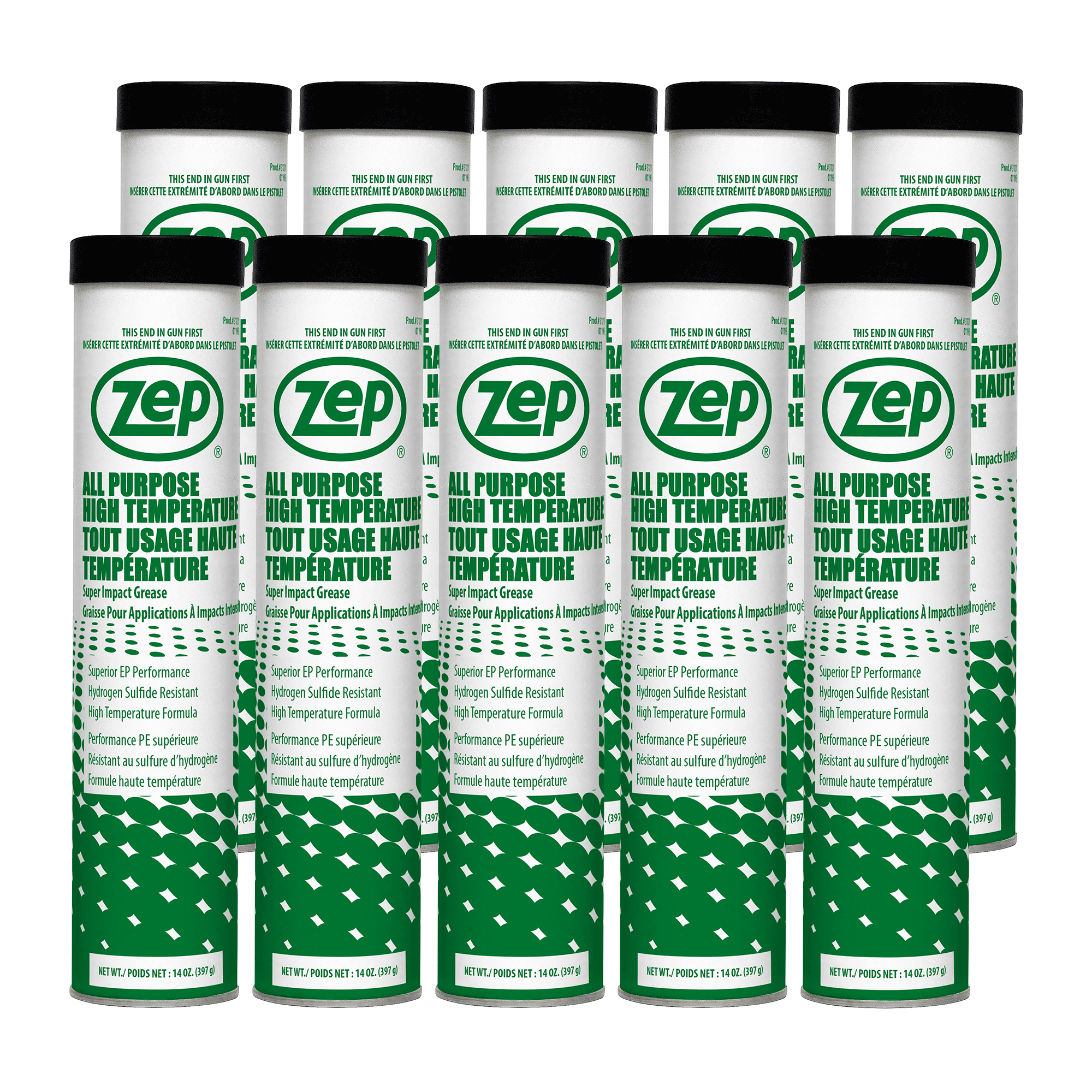 Zep All Purpose High Temp Grease 14oz, Automotive Lubricant for Garage ...