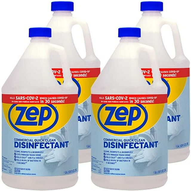 Zep Quick Clean Antibacterial Disinfectant Cleaner for House & Bathroom ...