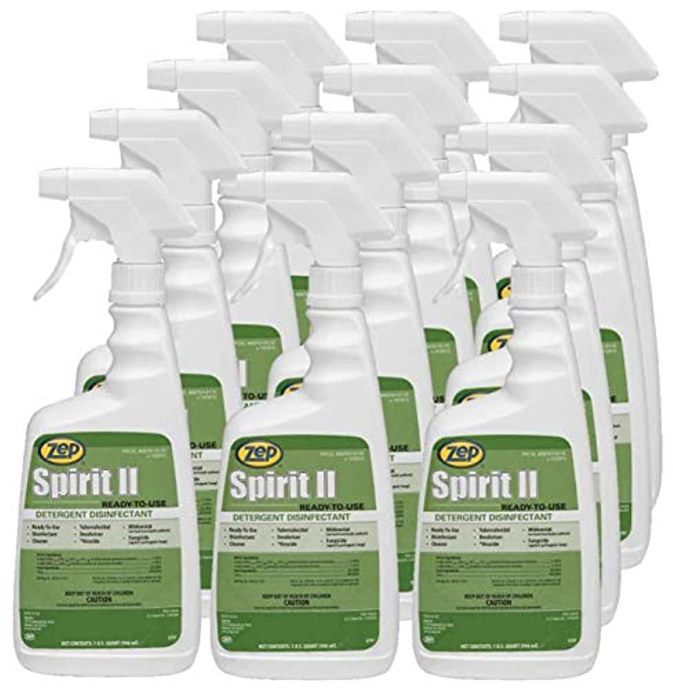 Zep Spirit Ii Germicidal Disinfectant Cleaner - 32 Ounces (Case Of 12 ...