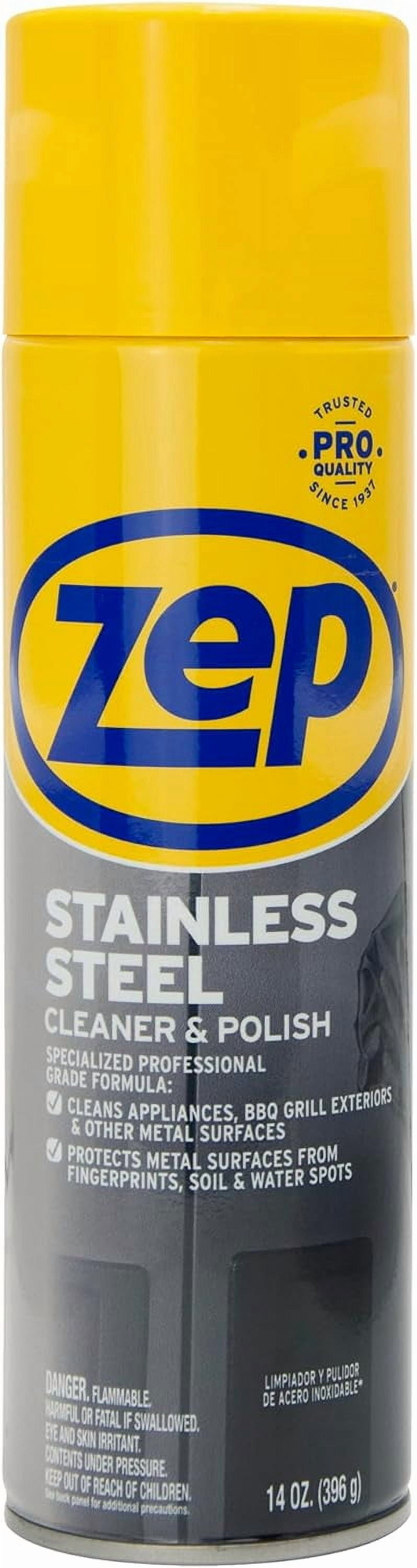 Zep Stainless Steel Cleaner and Polish 14 ounces - ZUSSTL14 - Protects ...