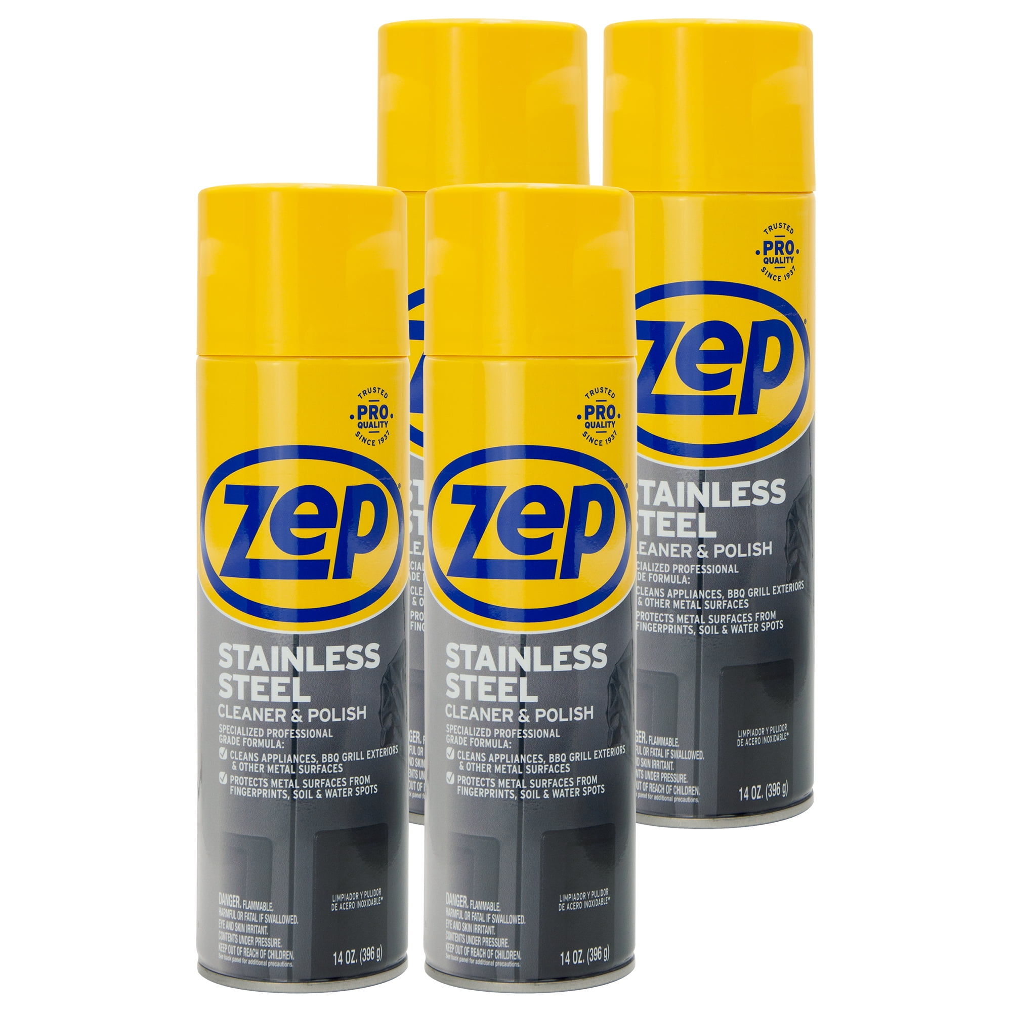 Zep, Stainless Steel Cleaner & Polish, 14 oz, Case of 4 - Walmart.com