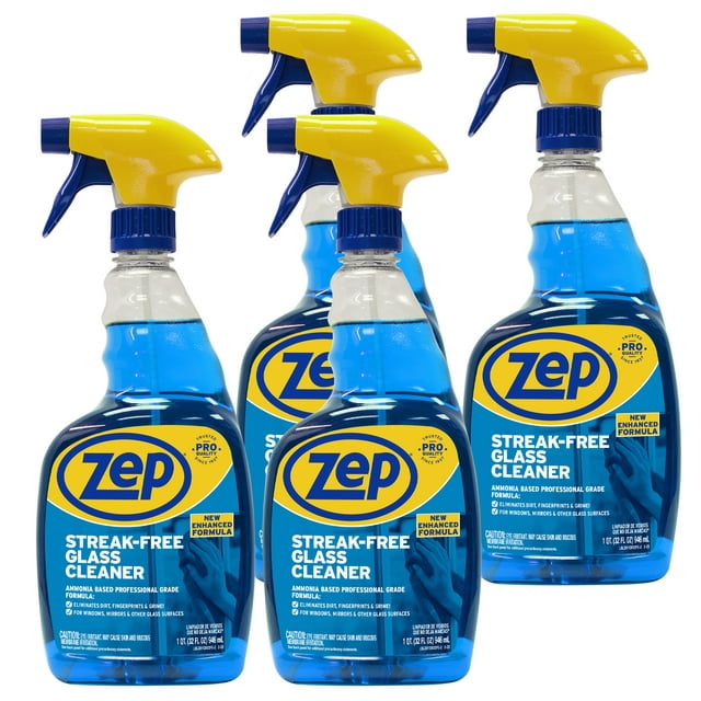 Zep Streak-Free Glass Cleaner - 32 Ounces (Case of 4) ZU112032 - Pro ...