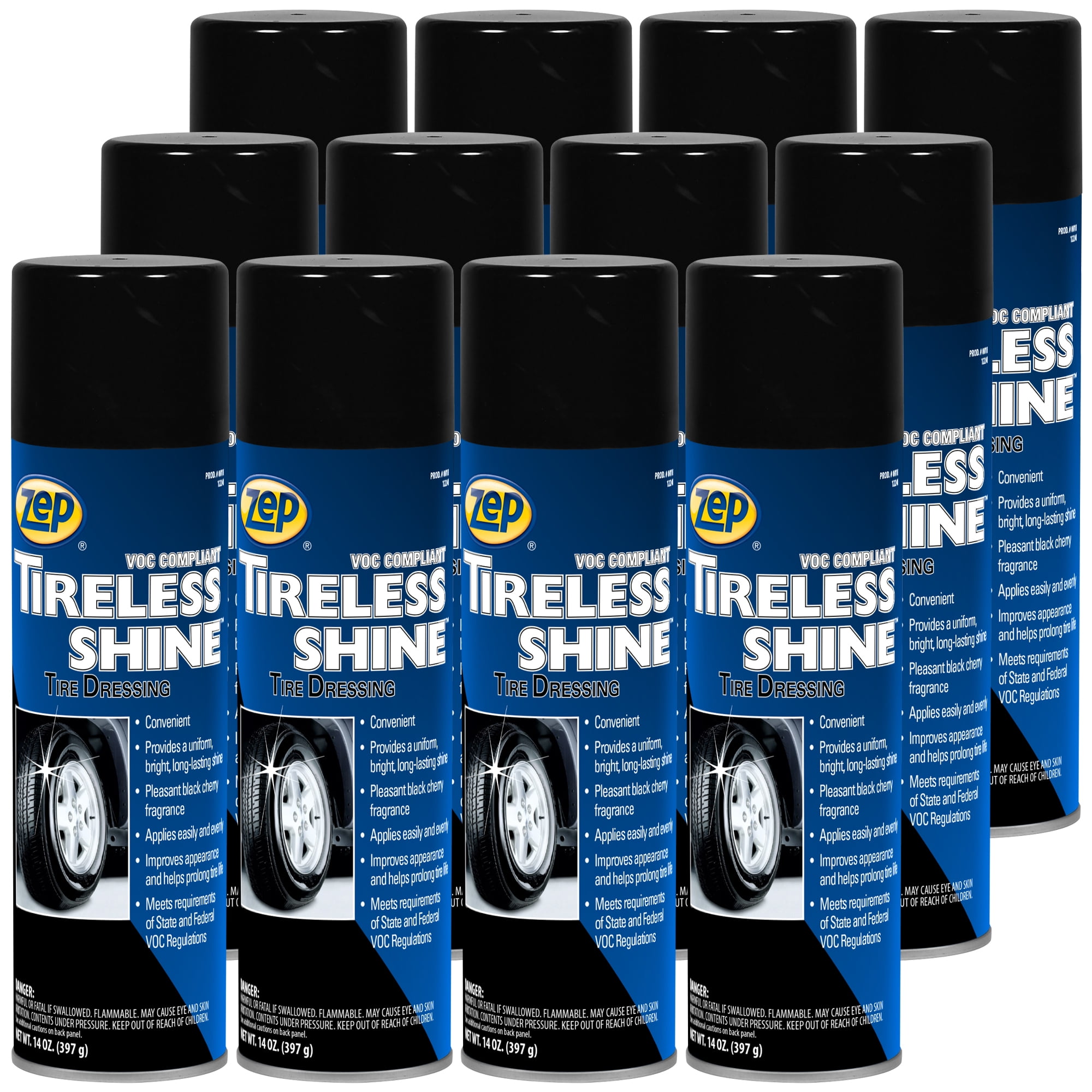 Zep Tireless Shine Tire Dressing - 14 oz (Case of 12) 1801 - Walmart.com