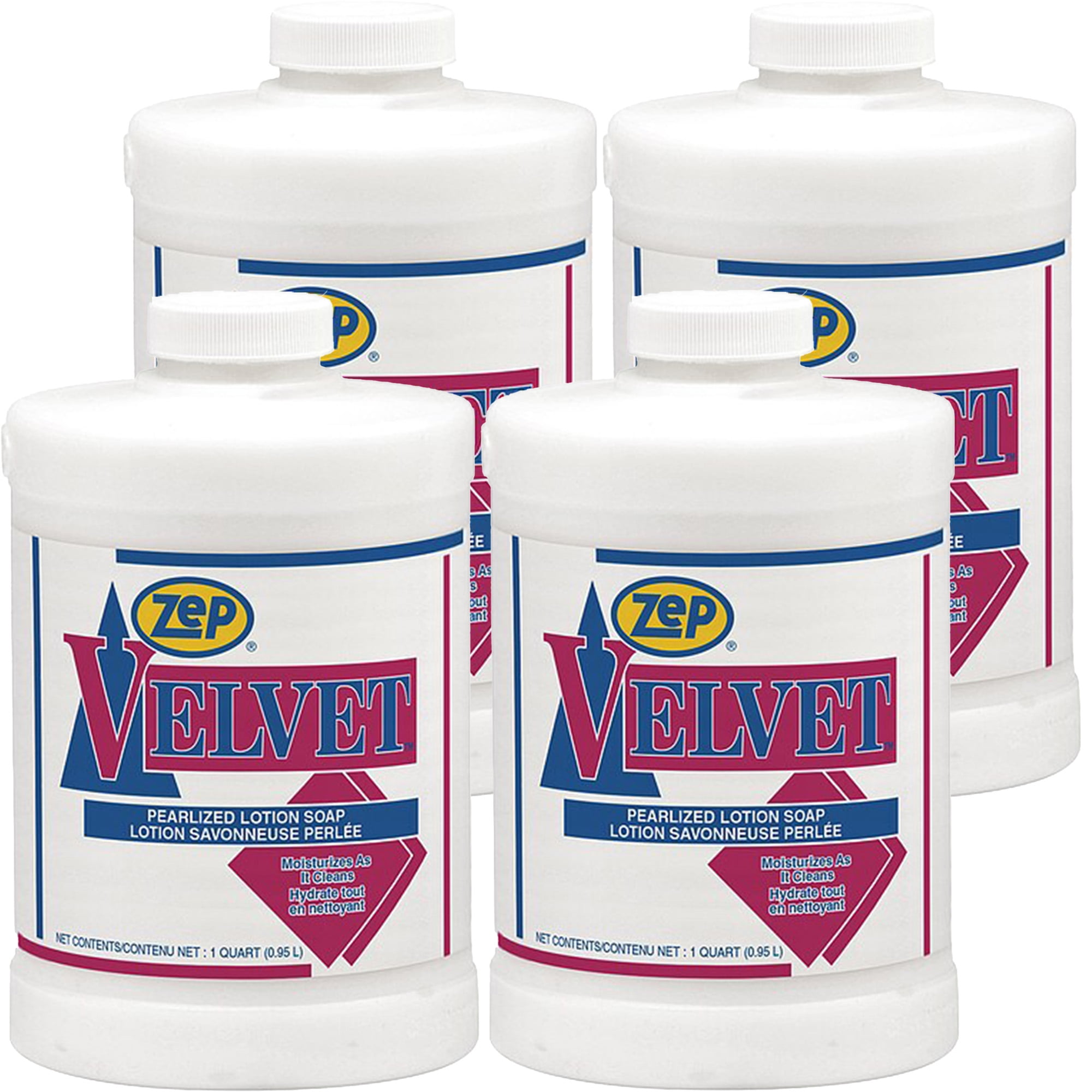 Zep Velvet Pearlized Lotion Soap - 32 oz (Pack of 4) 95801 - For Use ...