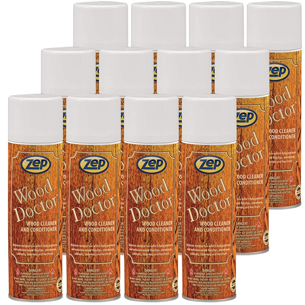 Zep Wood Doctor Furniture Cleaner/Polish - 16oz (Case of 12) - For ...