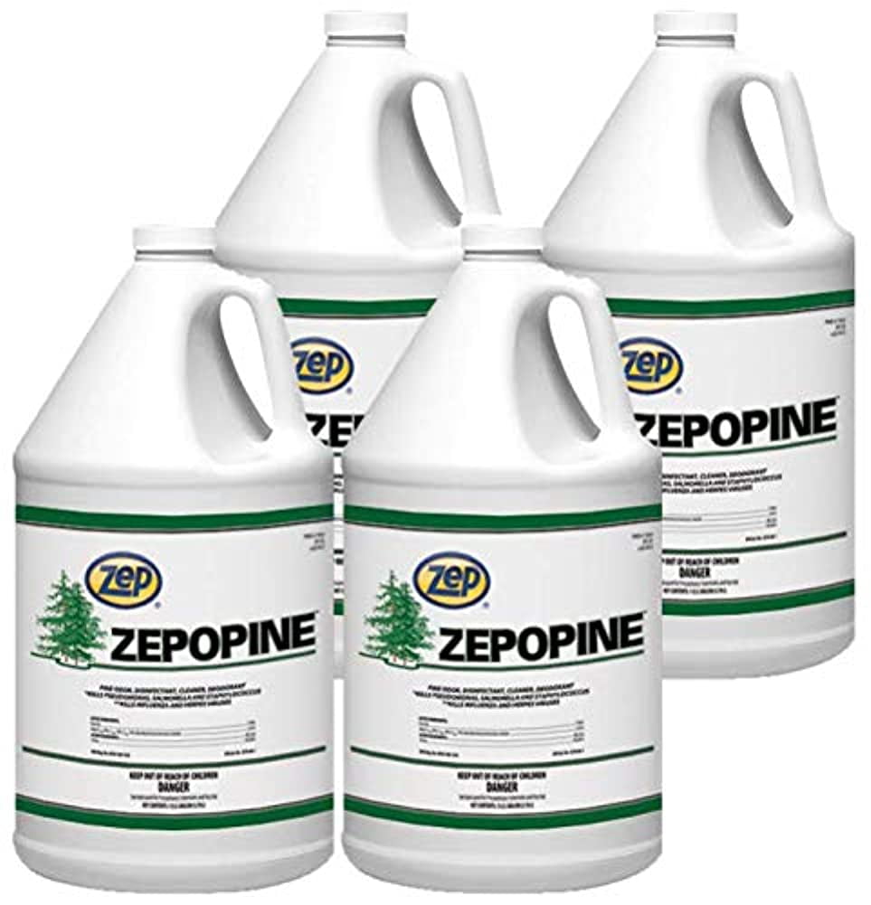 Zep Zepopine Pine Odor Disinfectant Cleaner - 1 Gallon (Case of 4 ...