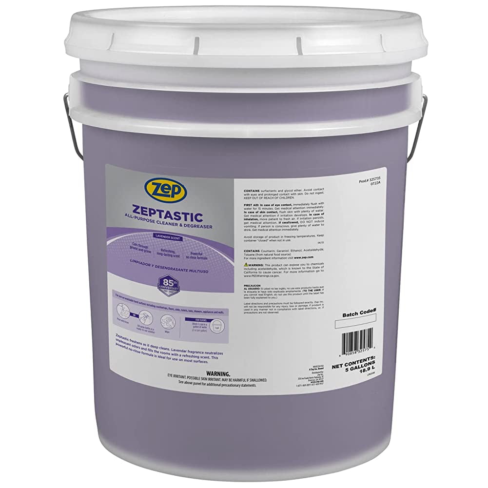 Zep Zeptastic All-Purpose Cleaner and Degreaser - 5 Gallon (1 Unit ...