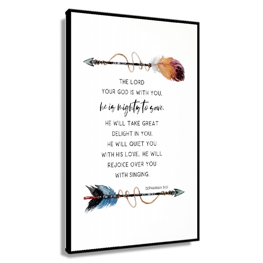 Zephaniah 3 17, Bible Verse Wall Art Christian Wall Art Print Printable ...