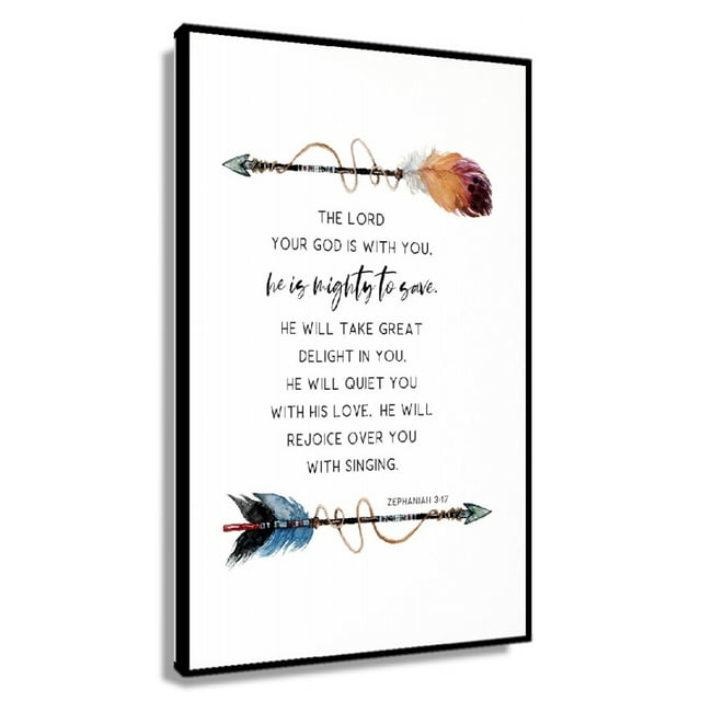 Zephaniah 3 17, Bible Verse Wall Art Christian Wall Art Print Printable ...