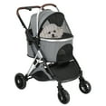 ZephyPaws 3 in 1 Folding Dog Stroller,Pet Folding Stroller,4 Wheels Dog ...
