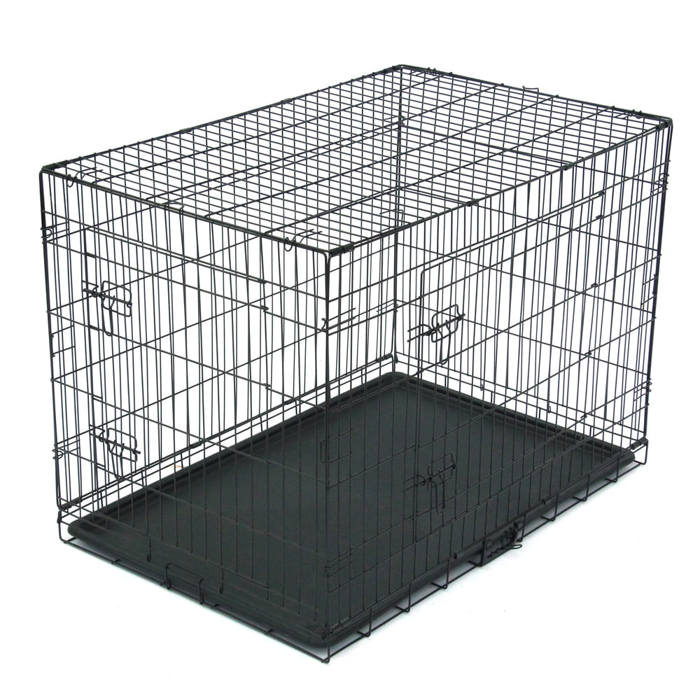 ZephyPaws 42" Pet Kennel Cat Dog Folding Steel Crate Animal Playpen ...