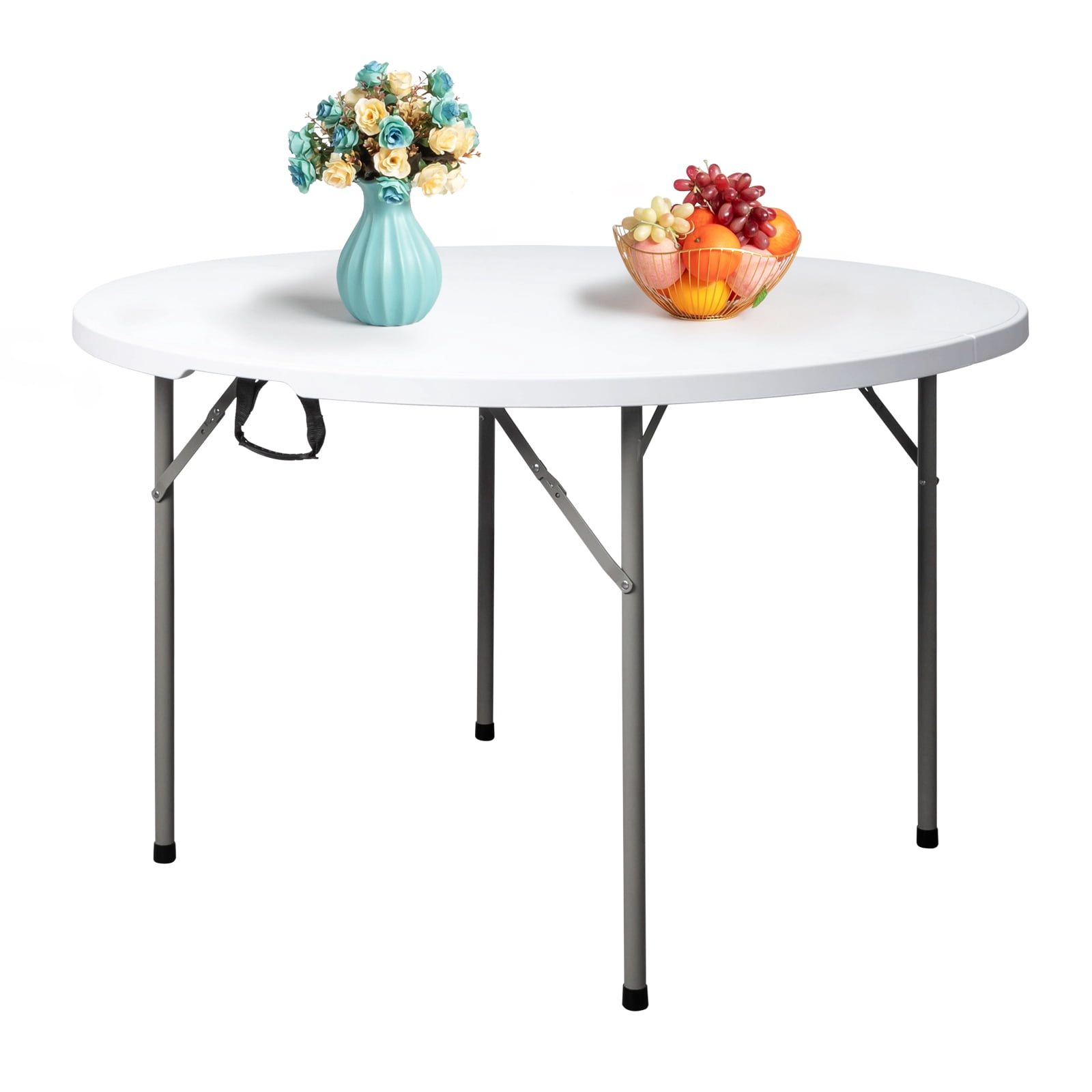 ZephyPaws 48" Round Folding Table, Collapsible Camping Table,Folding ...