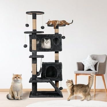 "PEQULTI 71"" Pink Cat Tree Tower with Climbing Scratching Posts for ...