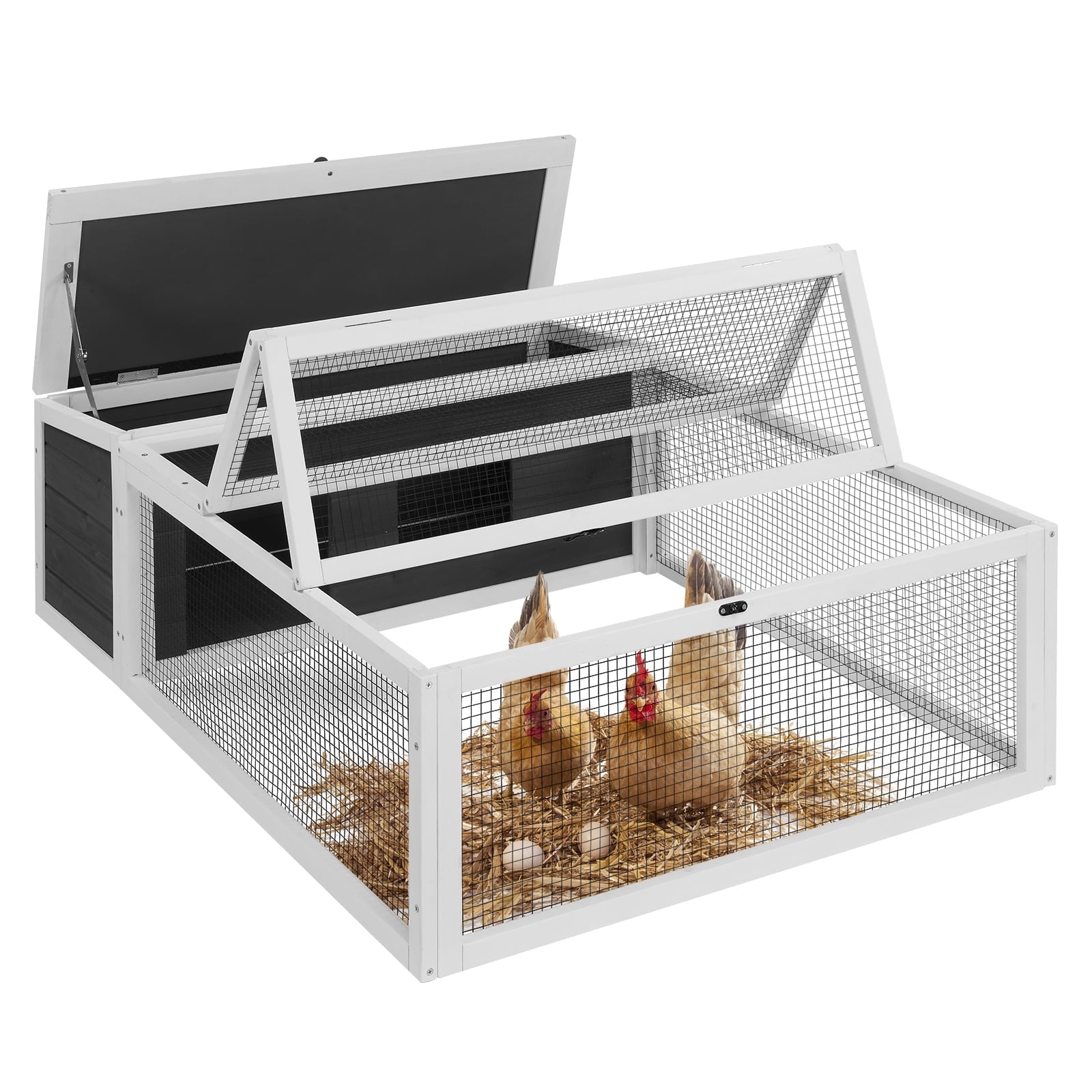 ZephyPaws 50in Portable Chicken Coop with Run,Folding Rabbit Hutch for ...