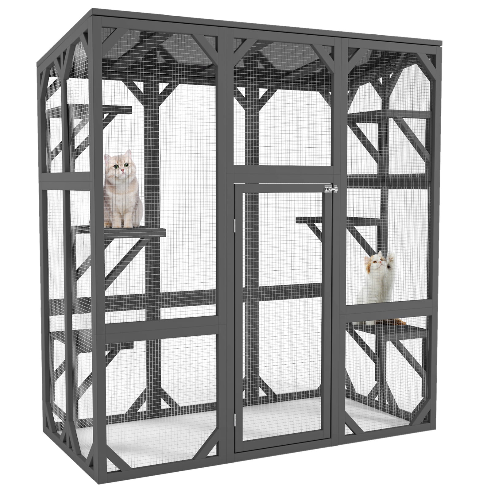 ZephyPaws 60in Catio,Outdoor Cat Enclosure,Large Cat House for Multiple ...