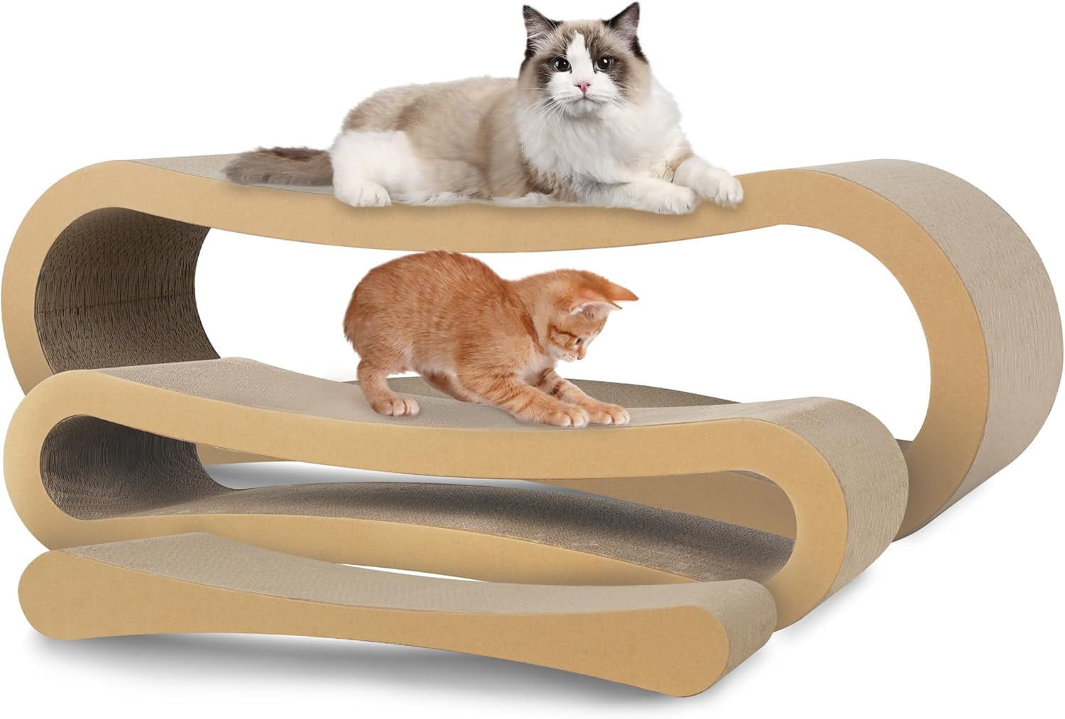 ZephyPaws Cat Scratcher Cardboard, Scratching Pad House Bed Furniture ...