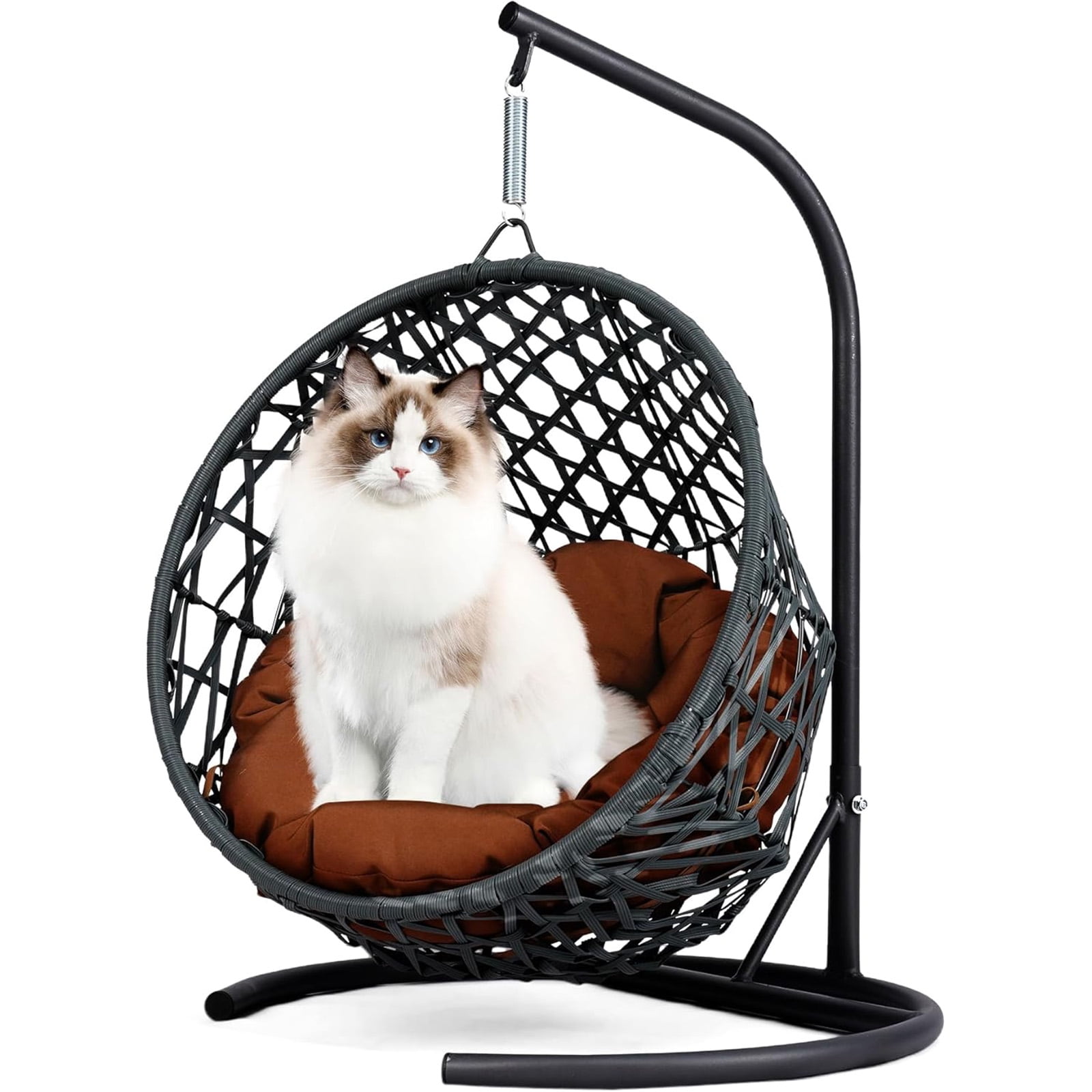 ZephyPaws Cat Swing Bed with Aluminum-Steel Stand & Soft Cushion,Cat ...
