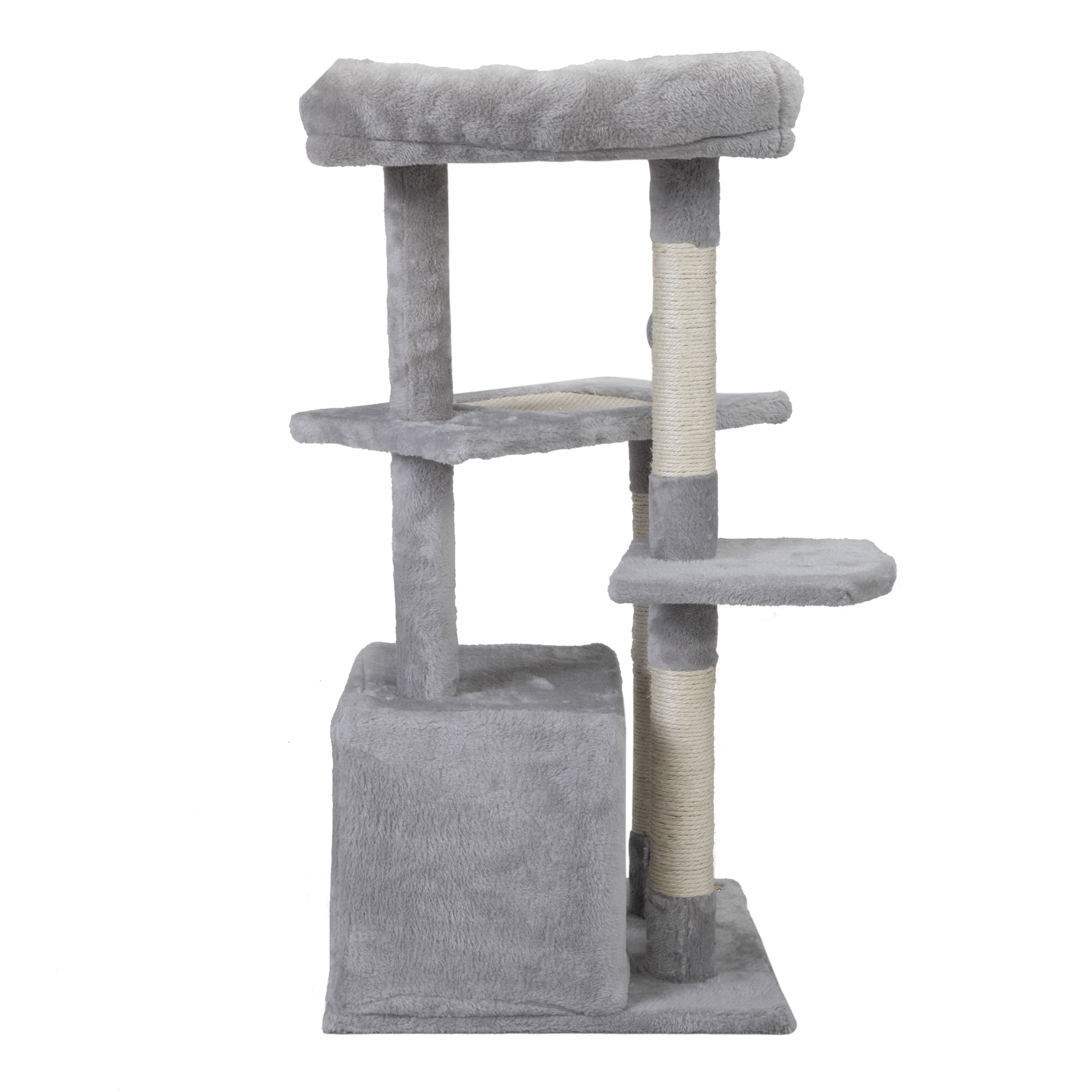 ZephyPaws Double Level Cat Tree Stand House Furniture Kittens Activity ...
