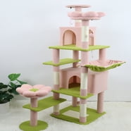 Amolife 68 Inch XL Cat Tower with Hammock, Multi-Level Tree, Scratching ...